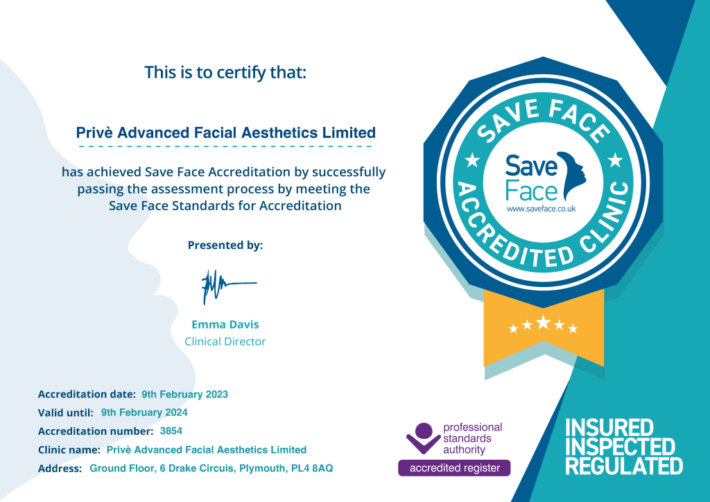 Licensing Aesthetics | Privè Advanced Facial Aesthetics| PL4